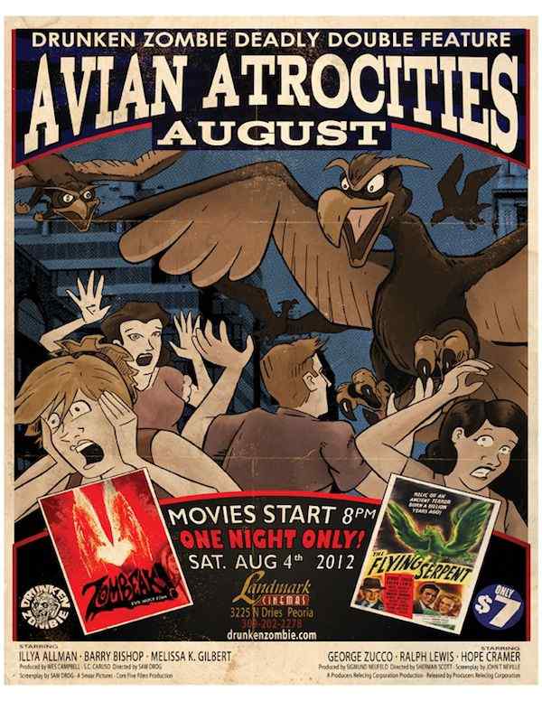 BIRD TERROR! Drunken Zombie Double Feature - Horror Society