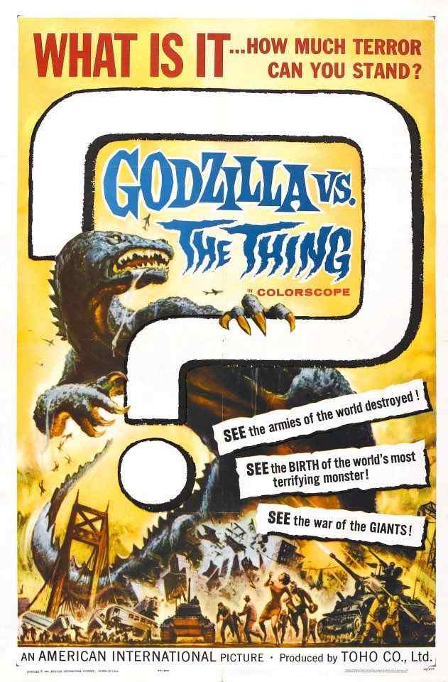Godzilla vs The Thing movie poster - Horror Society