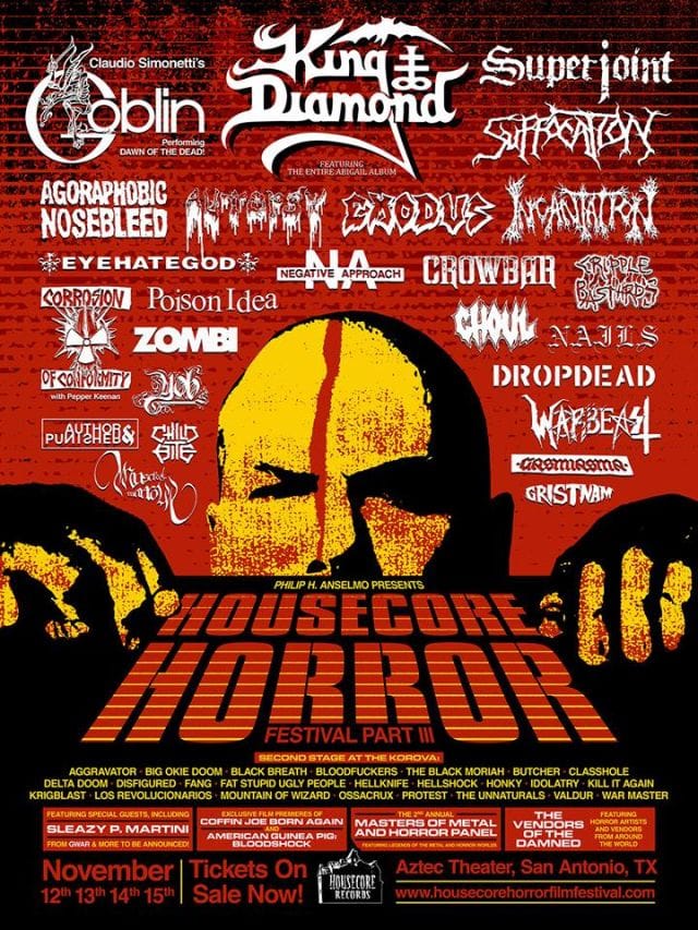 Philip H. Anselmo’s HOUSECORE HORROR FESTIVAL Announces Film & Band ...