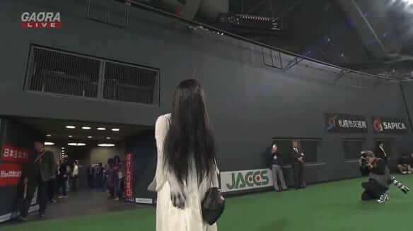 Sadako and Kayako Perform First Pitch of Japanese Baseball Game ...