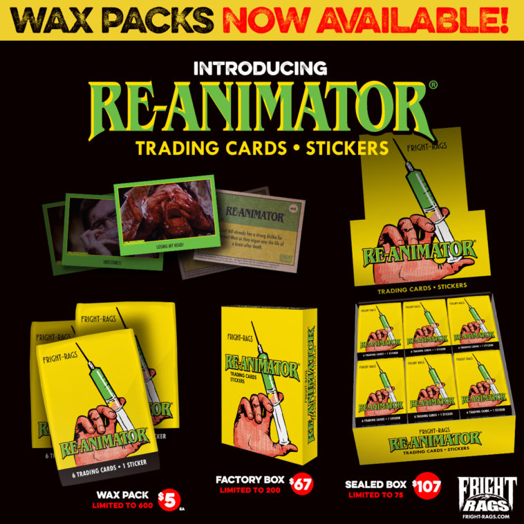 Re-Animator trading cards on sale now from Fright-Rags - Horror Society