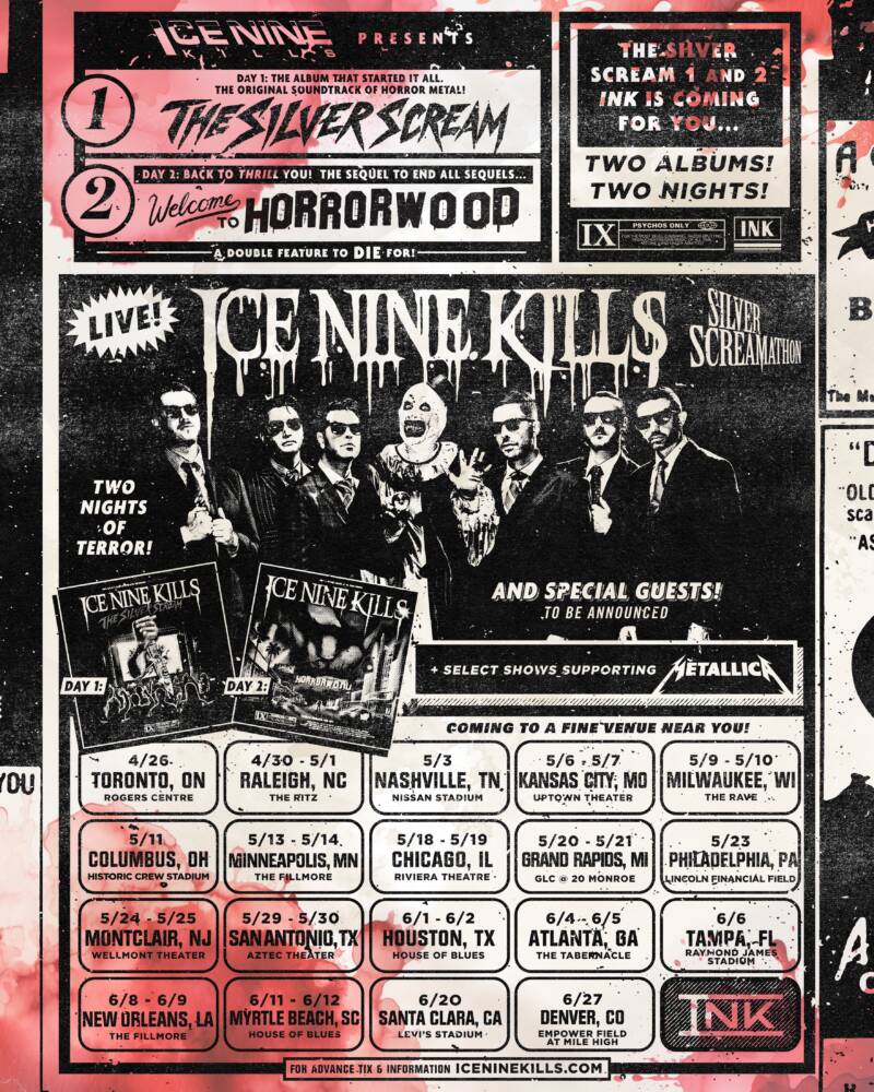 Ice Nine Kills Release News About Their 2025 US Headline Tour, The ...